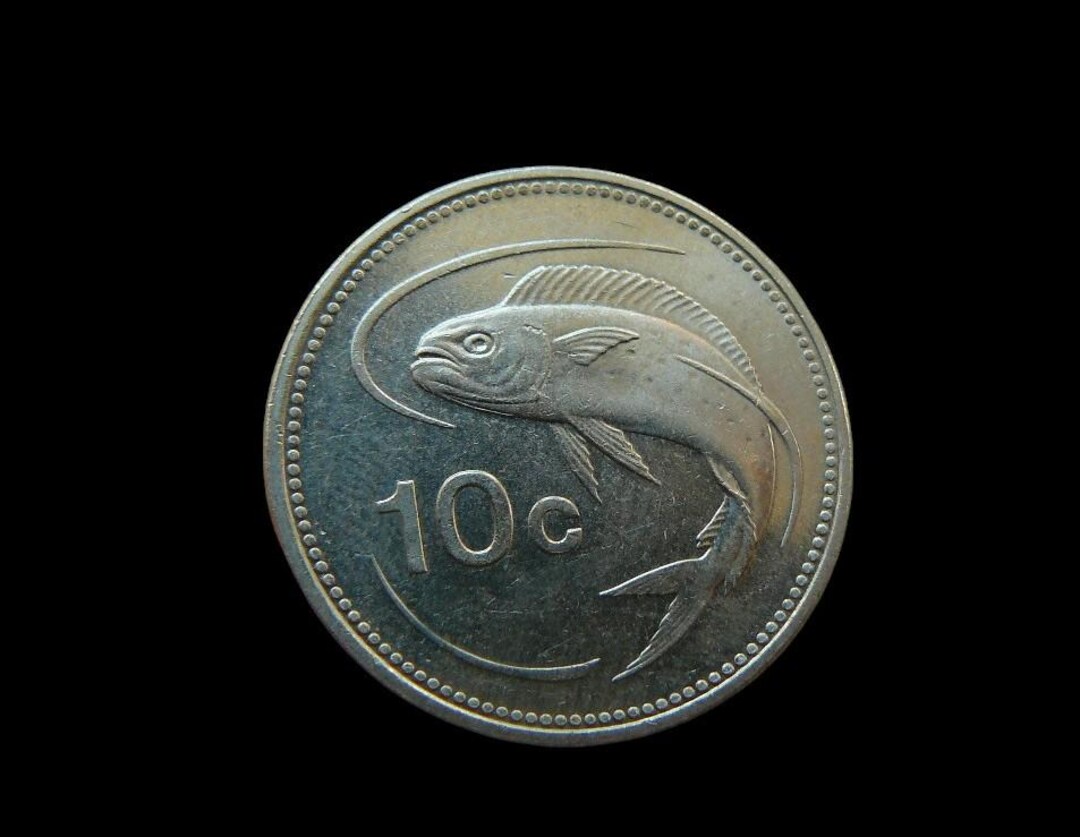 Vintage Coin Malta Coin 10 Cent FLYING FISH 1995,1998 - Etsy