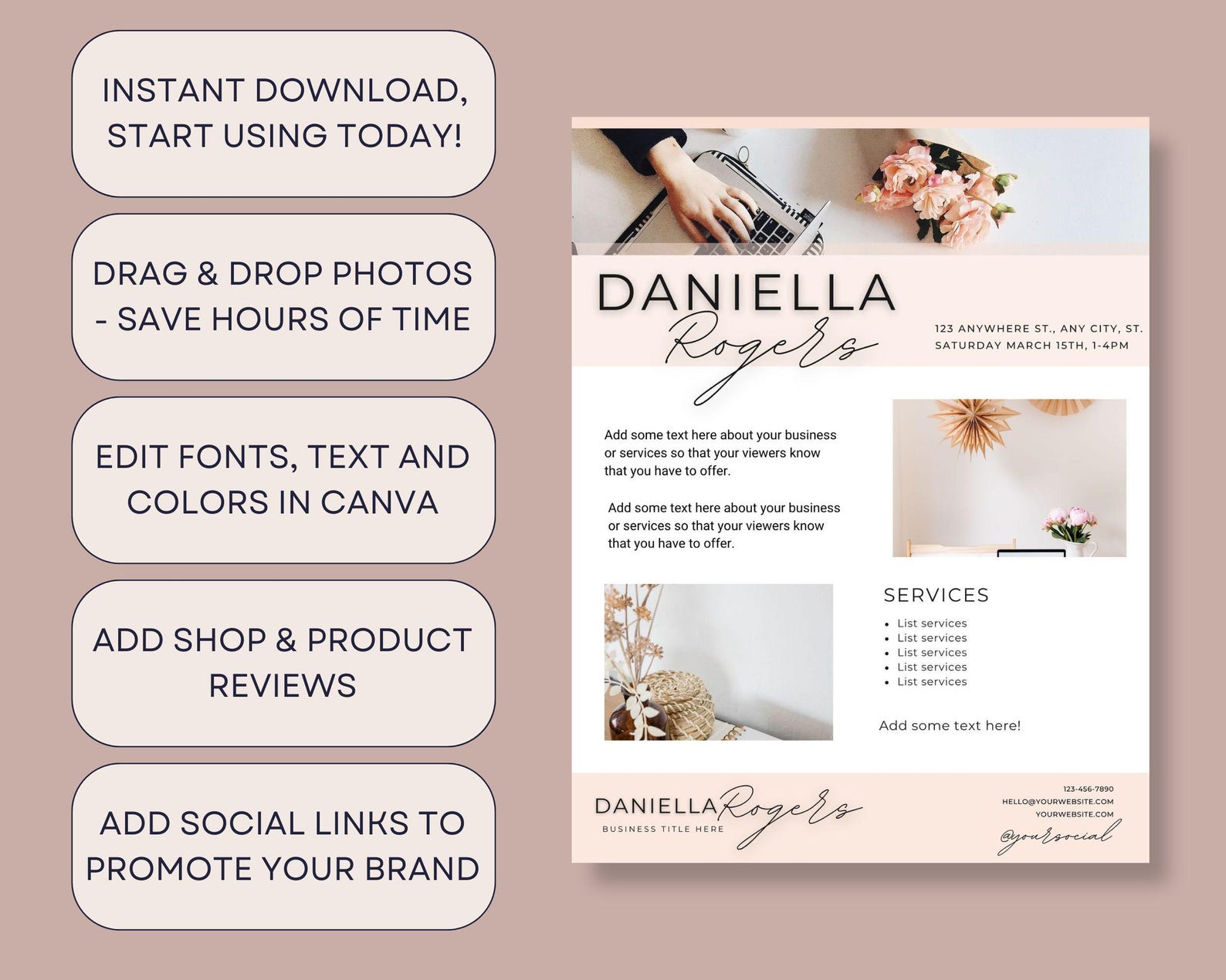 60 Canva Business Flyer Templates, Marketing Flyers for Small Business ...