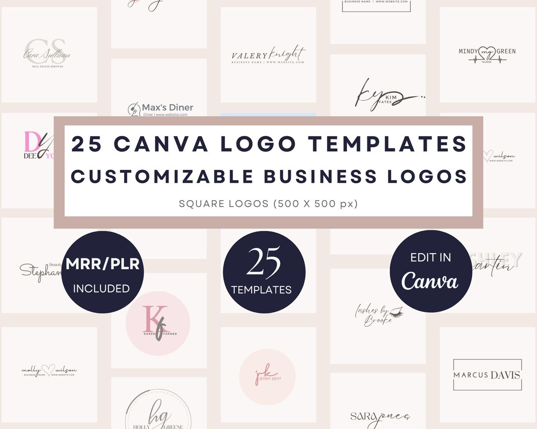 25 Canva Logo Templates, Customizable Logos & Branding Kit for Small ...