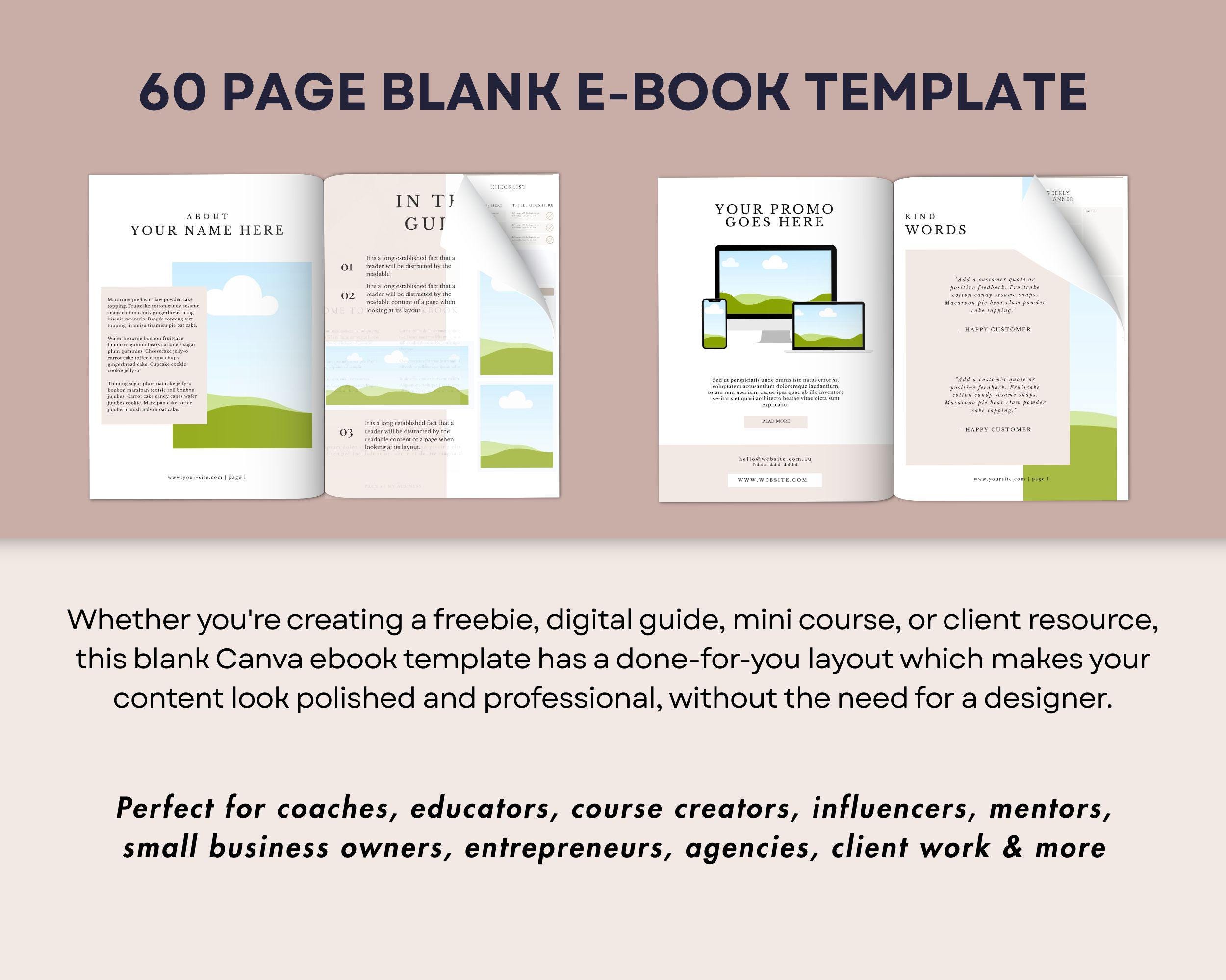 PLR Canva Ebook Template, Book Template for Resell, DFY E-book ...