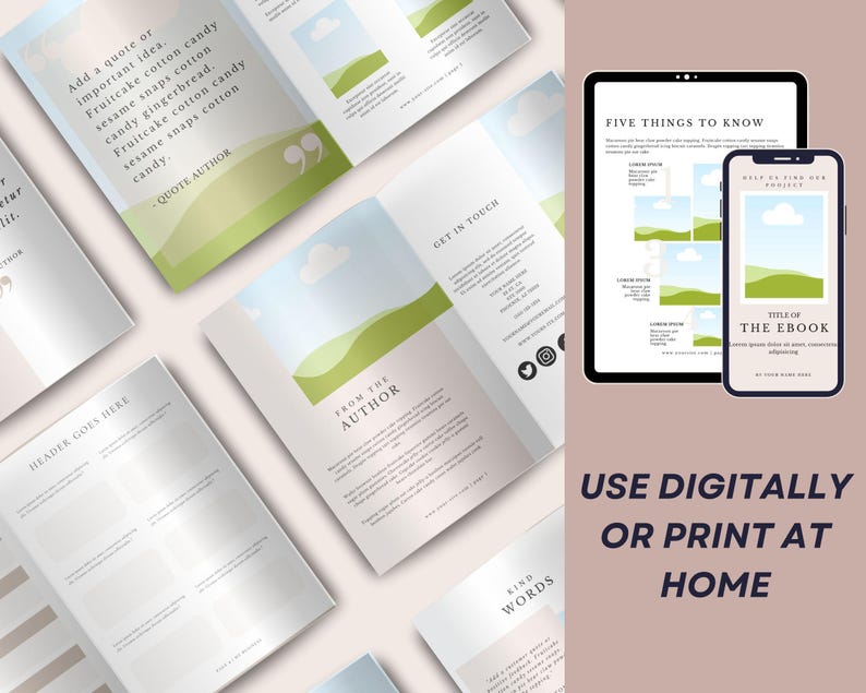 PLR Canva Ebook Template, Book Template for Resell, DFY E-book ...