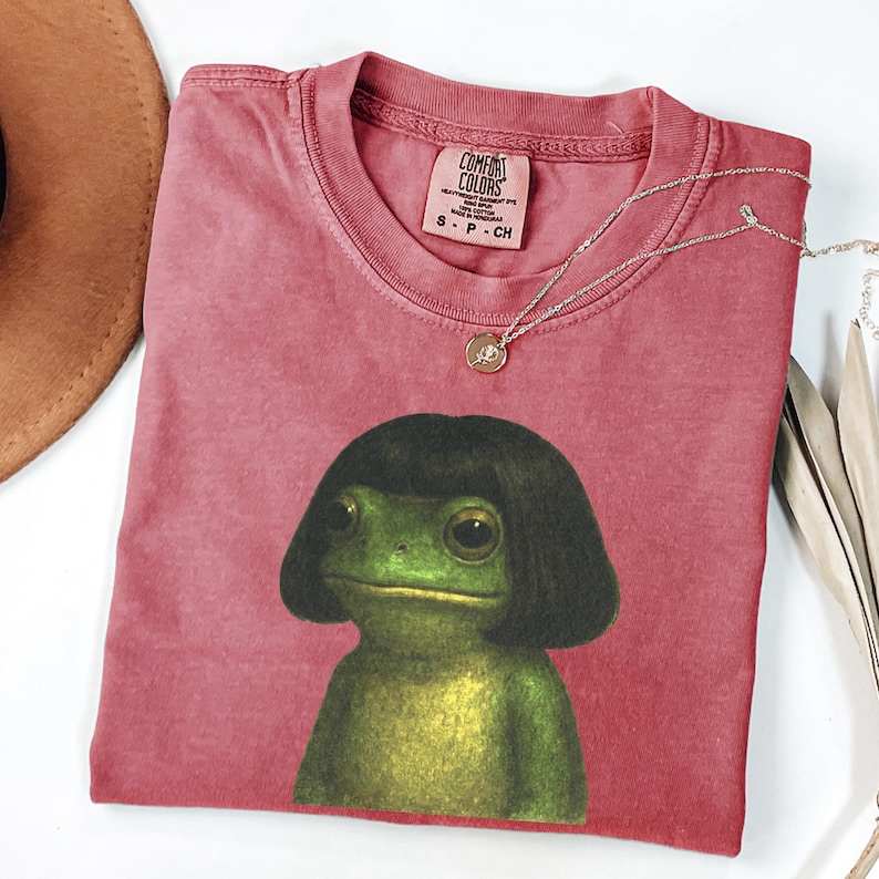 Frog Face With Bob Haircut Meme Shirt - Etsy