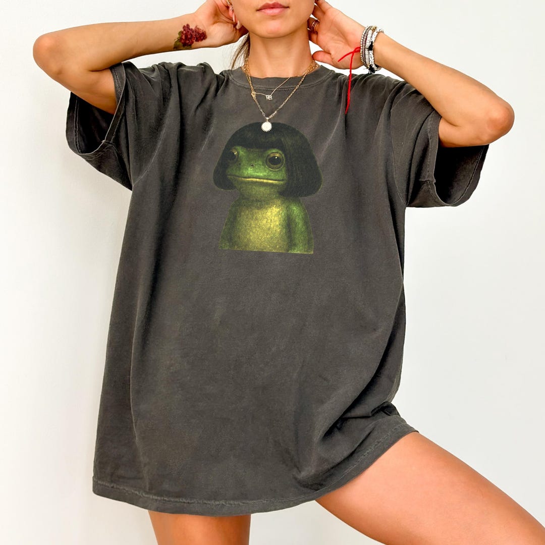 Frog Face With Bob Haircut Meme Shirt - Etsy