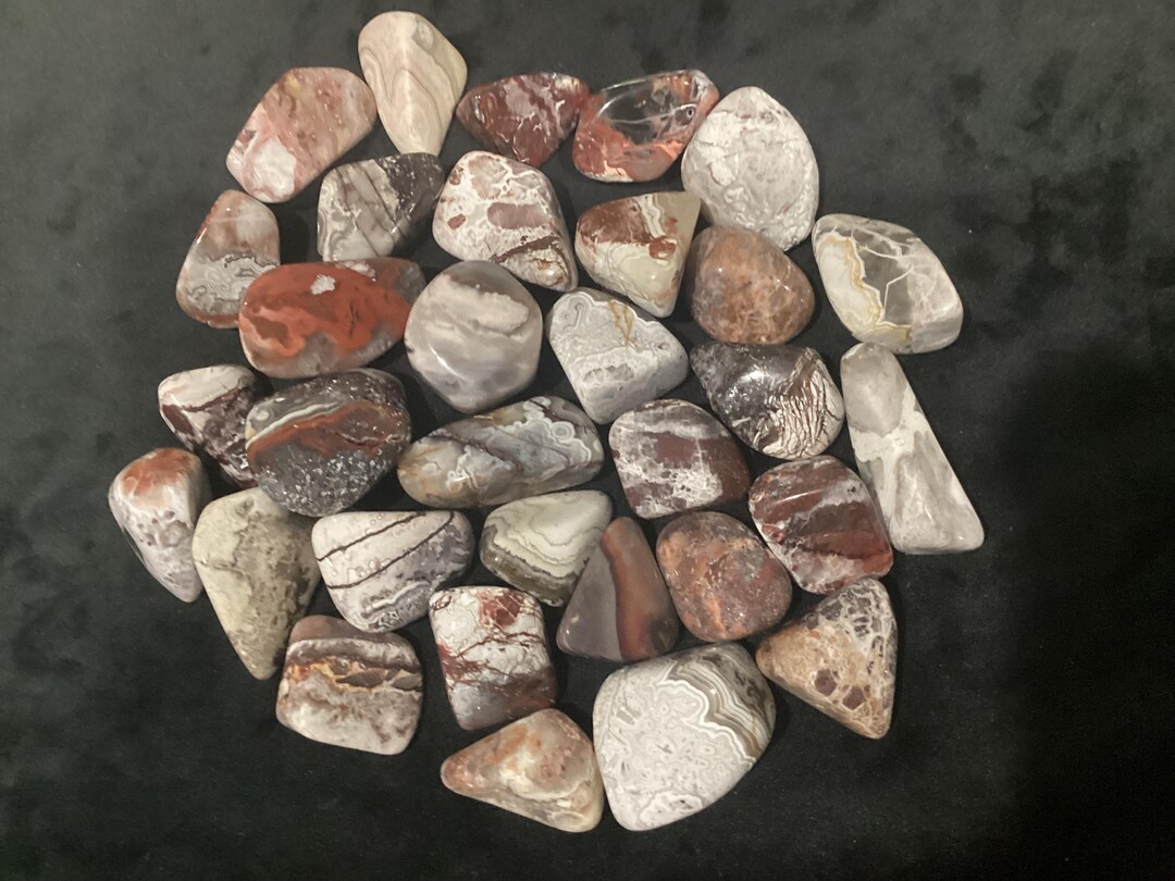 Lace Agates - 0.4 KG Mexican or Indonesian Tumbled Stones FREE SHIPPING ...
