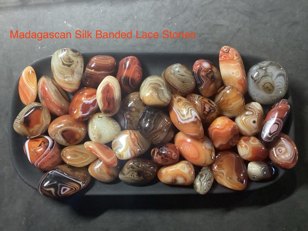 MADAGASCAN Agates - 5 Tumbled Stones - Etsy