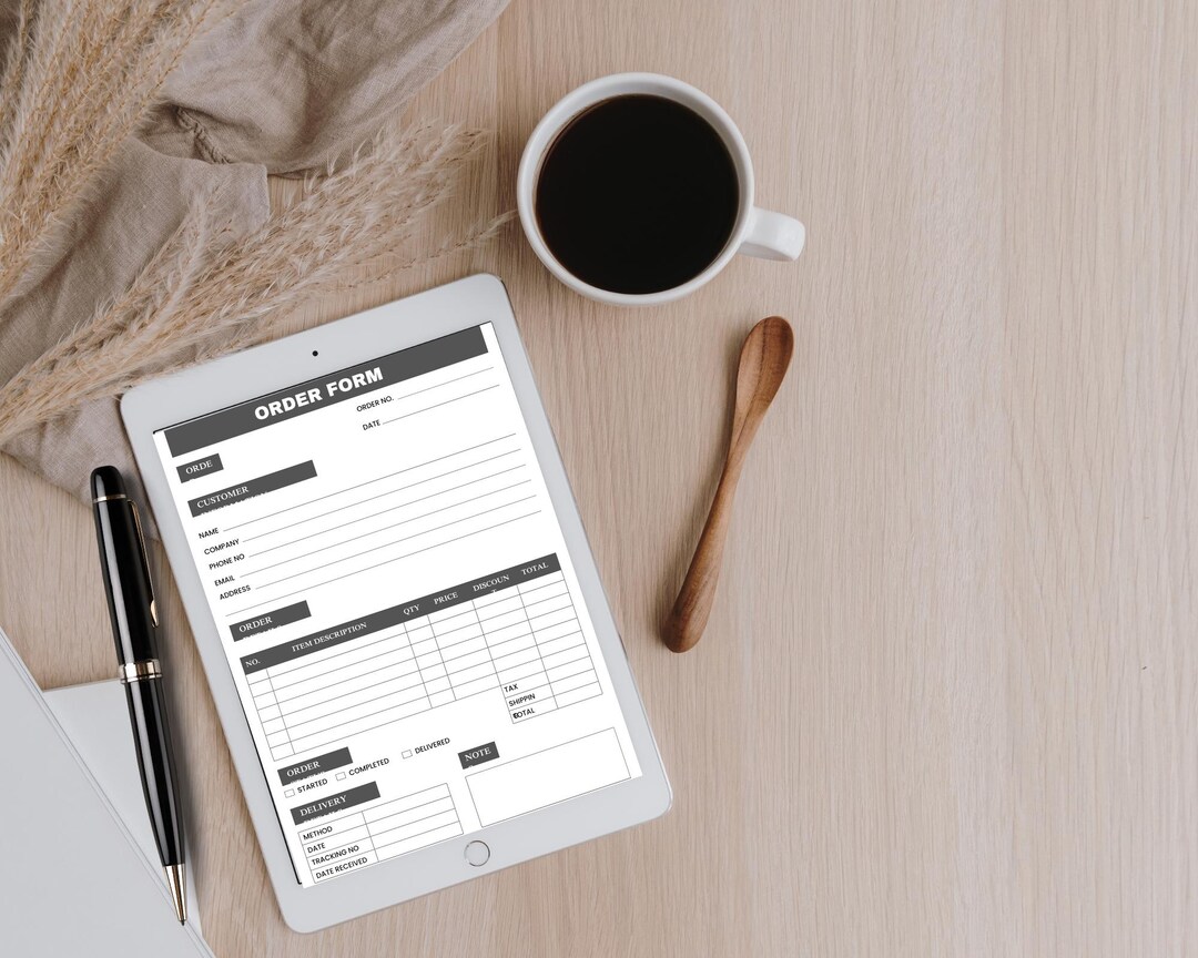 Editable Order Form Template: Canva Small Business Form (digital ...