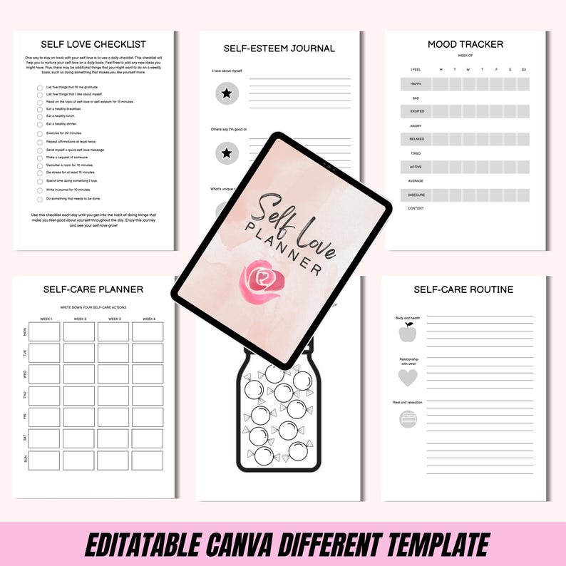 Self Love, Self Care Journal, Self Care Workbook, Burnout, Stress ...