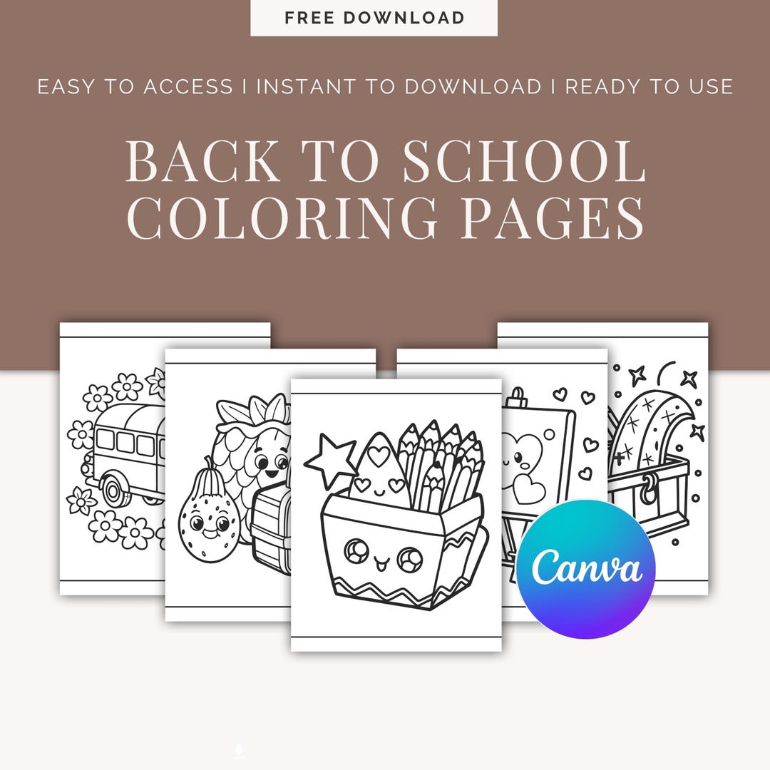 School Coloring Pages: First Day Activities, Fun Designs (PDF Download ...