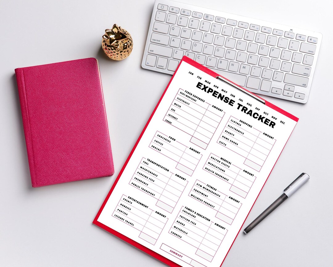 Editable Expense Tracker Template: Canva Financial Planner (digital ...