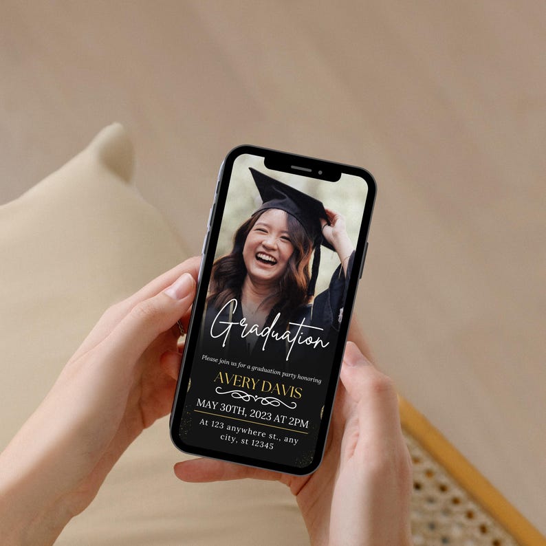 Graduation Party Invitation, Grad Party Invite, Template Editable ...