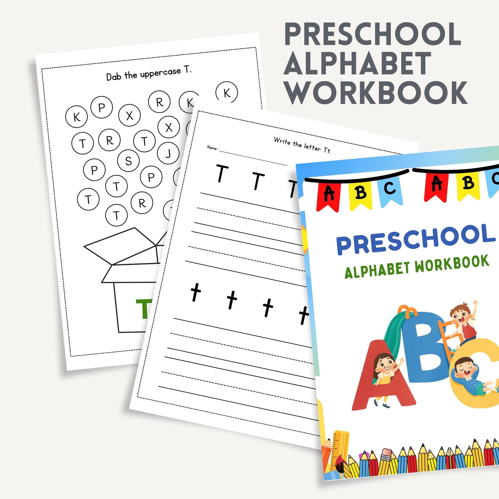 Preschool Alphabet Tracing Workbook: ABC Letter Activity Pages (PDF ...