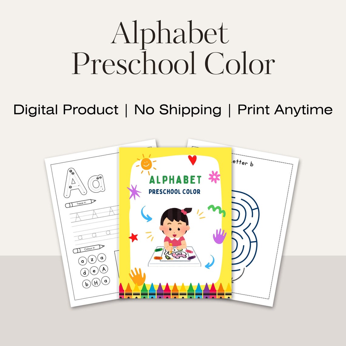 Alphabet Coloring Pages: ABC Learning Activity (printable PDF ...