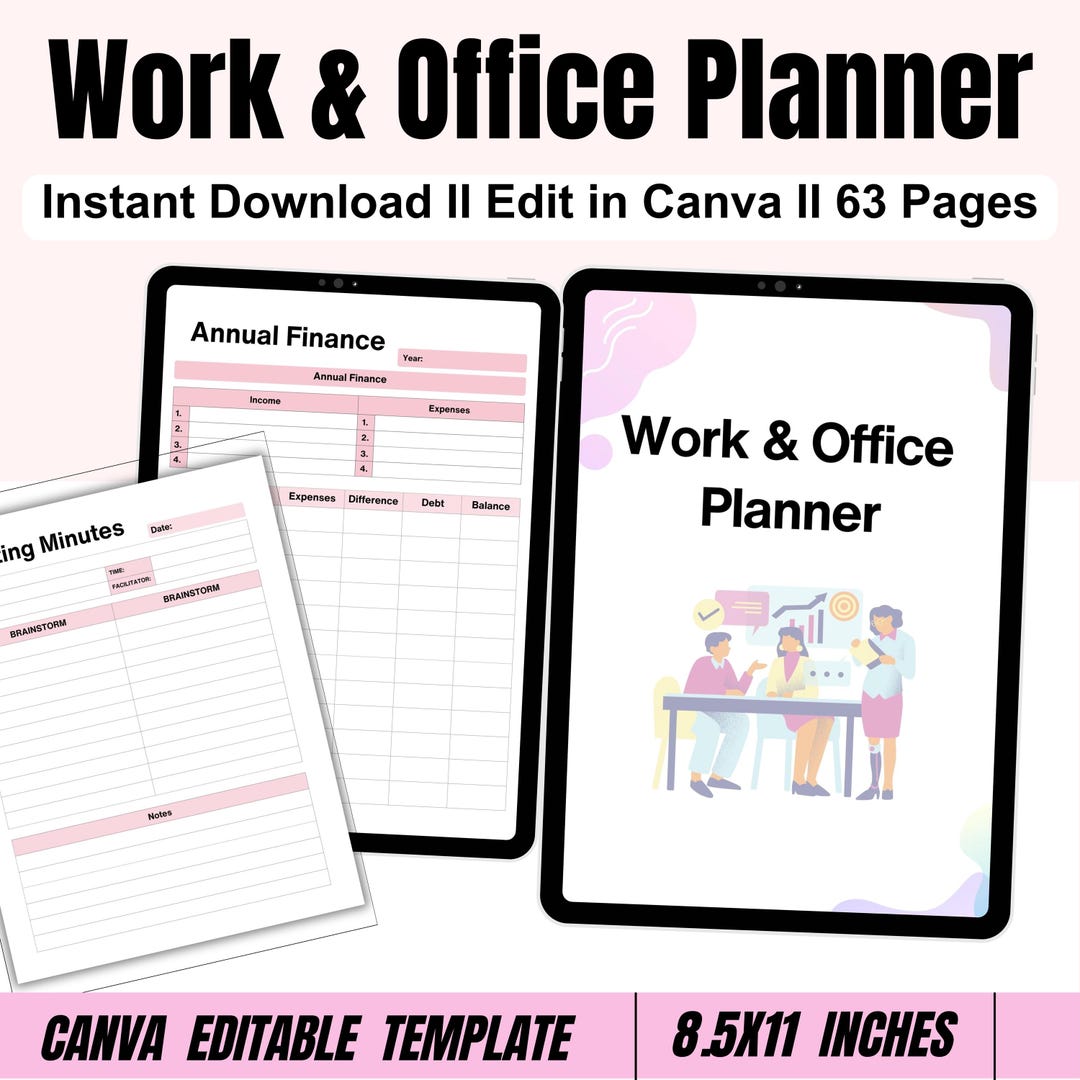 Office Tasks Planner Set Office Organizer Printables Work to Do List ...