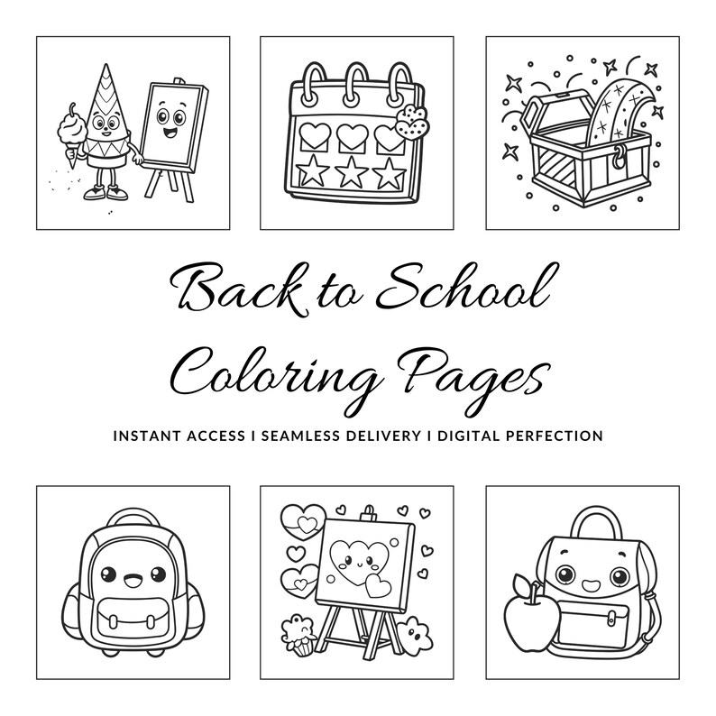 School Coloring Pages: First Day Activities, Fun Designs (PDF Download ...