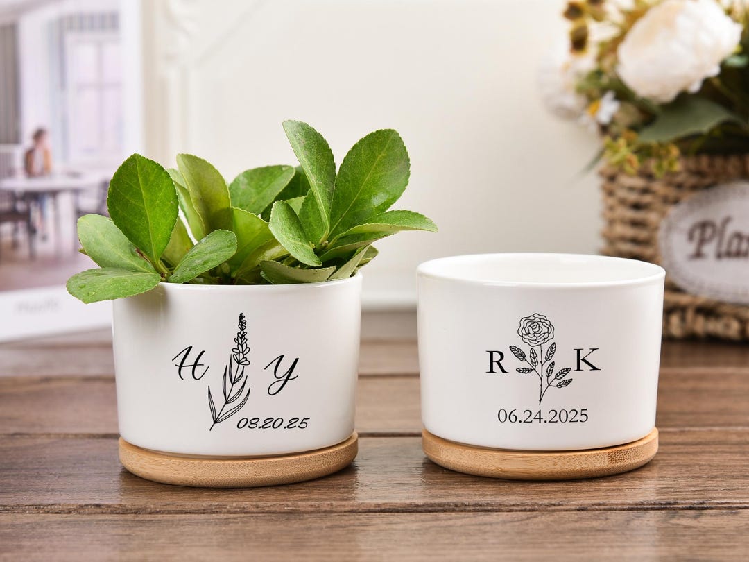 Personalized Memorial Mini Plant Pot,ceramic Planter Housewarming Gift ...