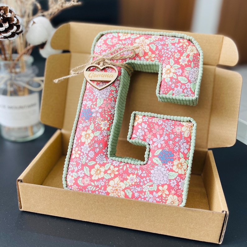 Liberty London Corduroy Fabric Letters: Nursery Wall Decor - Etsy