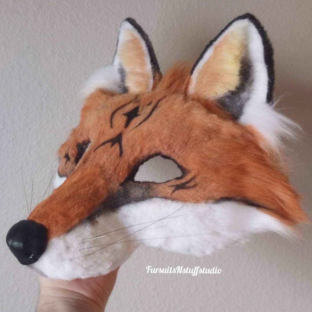 Realistic Fox Mask Therian Furry Fursuit K9 Otherkin Alterhuman Half ...