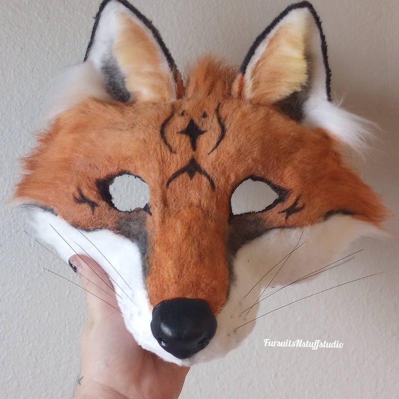 Realistic Fox Mask Therian Furry Fursuit K9 Otherkin Alterhuman Half ...