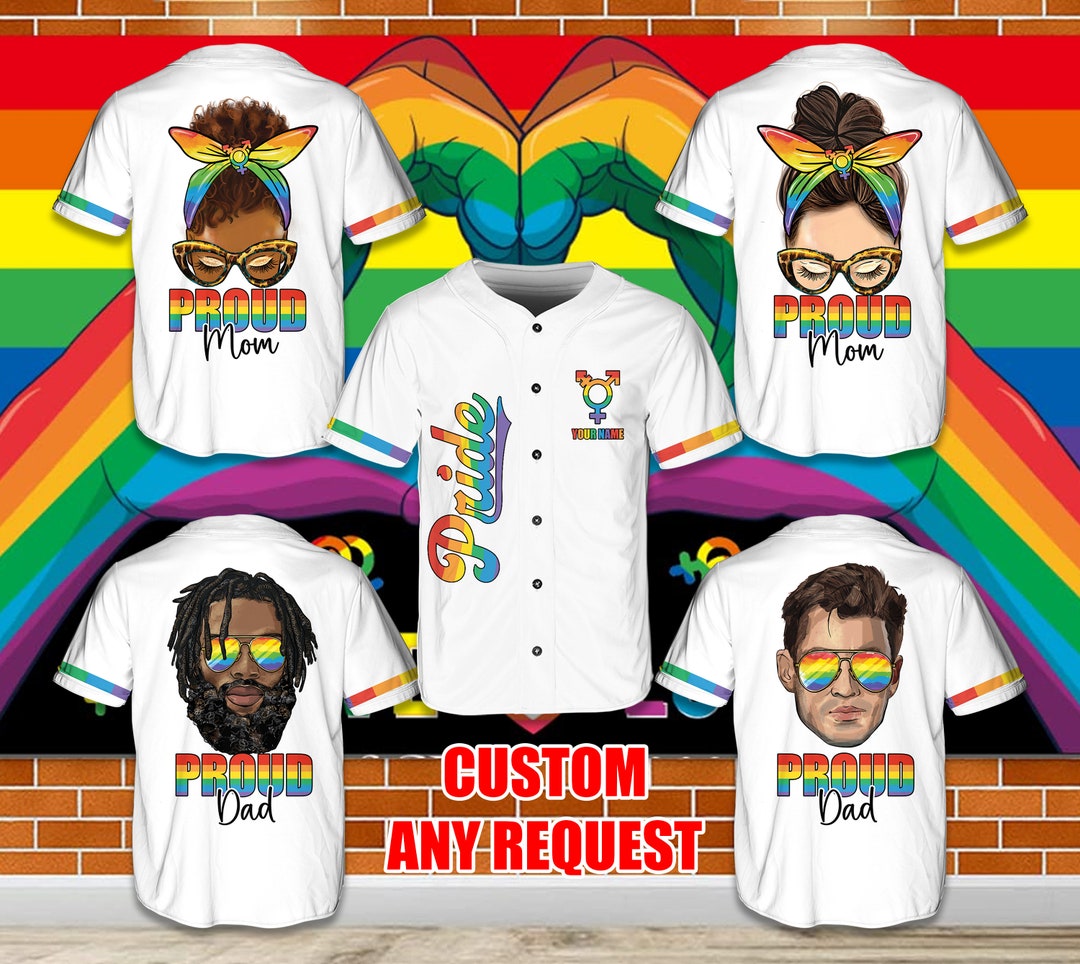 Custom LGBTQ Pride Month Baseball Jersey Personalized LGBTQ Lesbian Gay ...