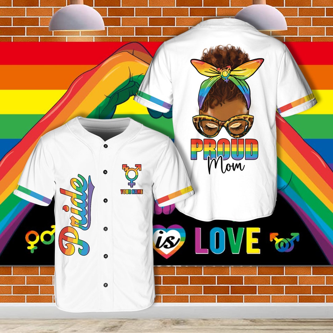 Custom LGBTQ Pride Month Baseball Jersey Personalized LGBTQ Lesbian Gay ...