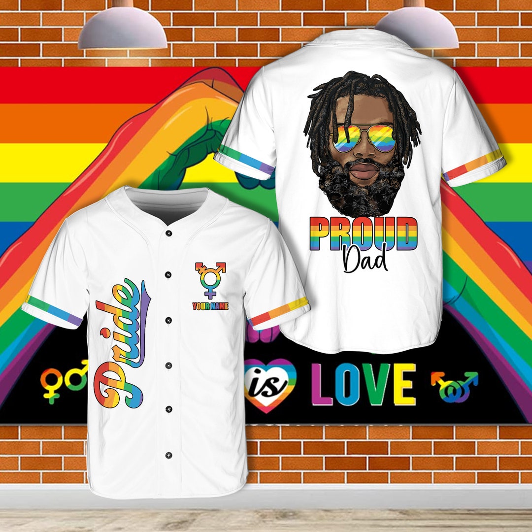 Custom LGBTQ Pride Month Baseball Jersey Personalized LGBTQ Lesbian Gay ...