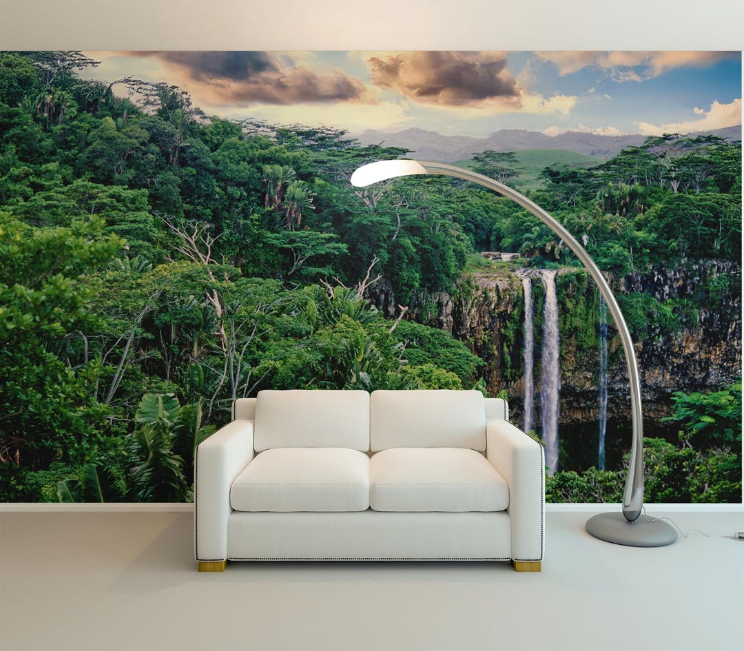 Tropical Landscape Wall Art Printable Photo With Mountains and Forest ...