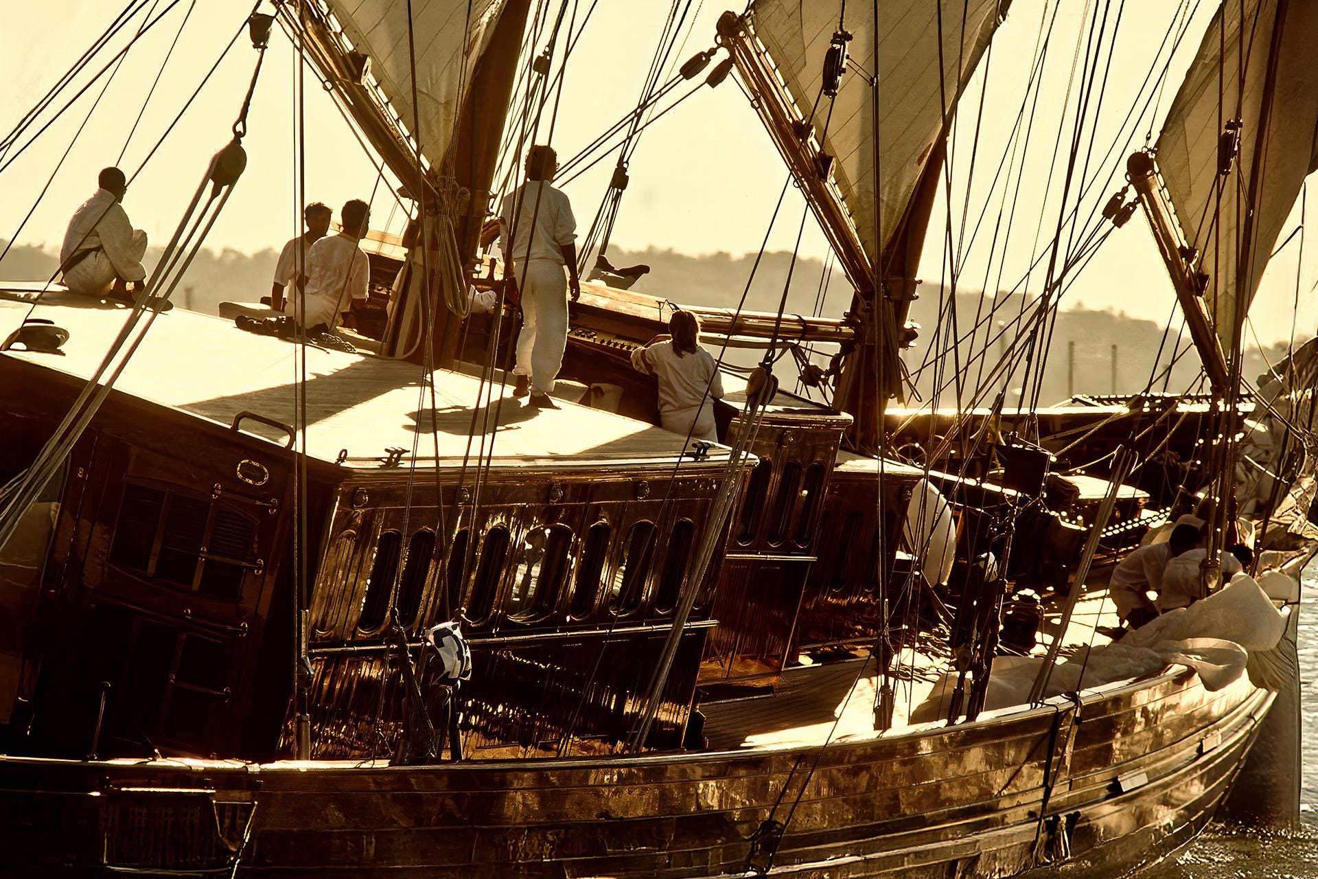Vintage Sailboat Art Print. Classic Wooden Yacht Sailing on Choppy ...