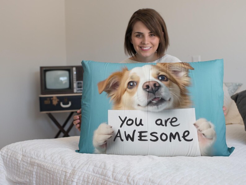 Appreciation, Praise Card. Dog With Text " You Are Awesome ". Gift for ...