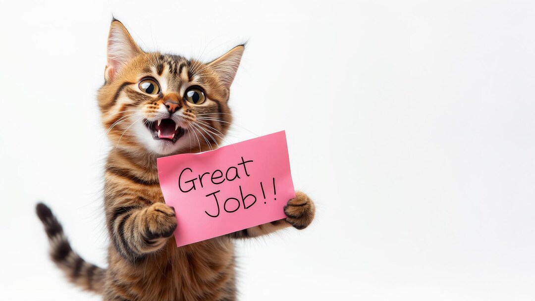 Congratulations Kitten Card: Printable Appreciation Message (digital ...