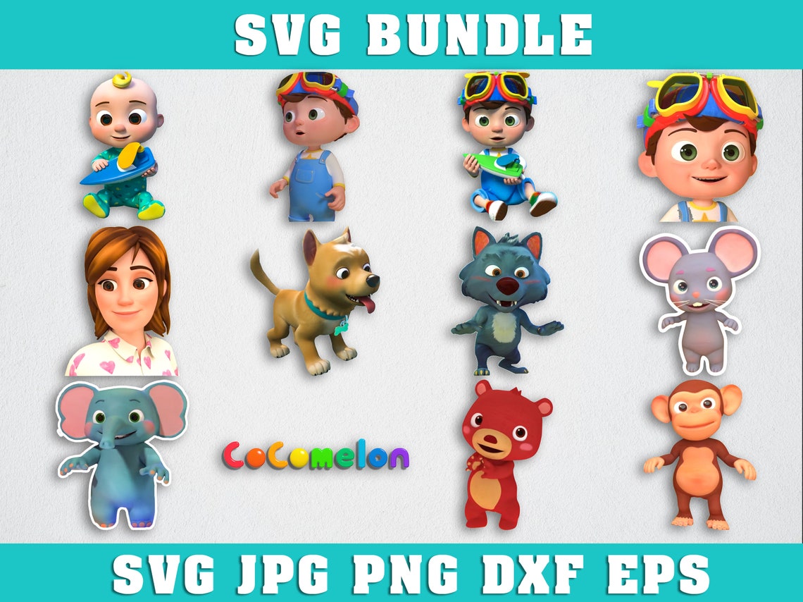 Cocomelon SVG Bundle, Cocomelon Cartoon Design SVG Bundle, Cocomelon ...