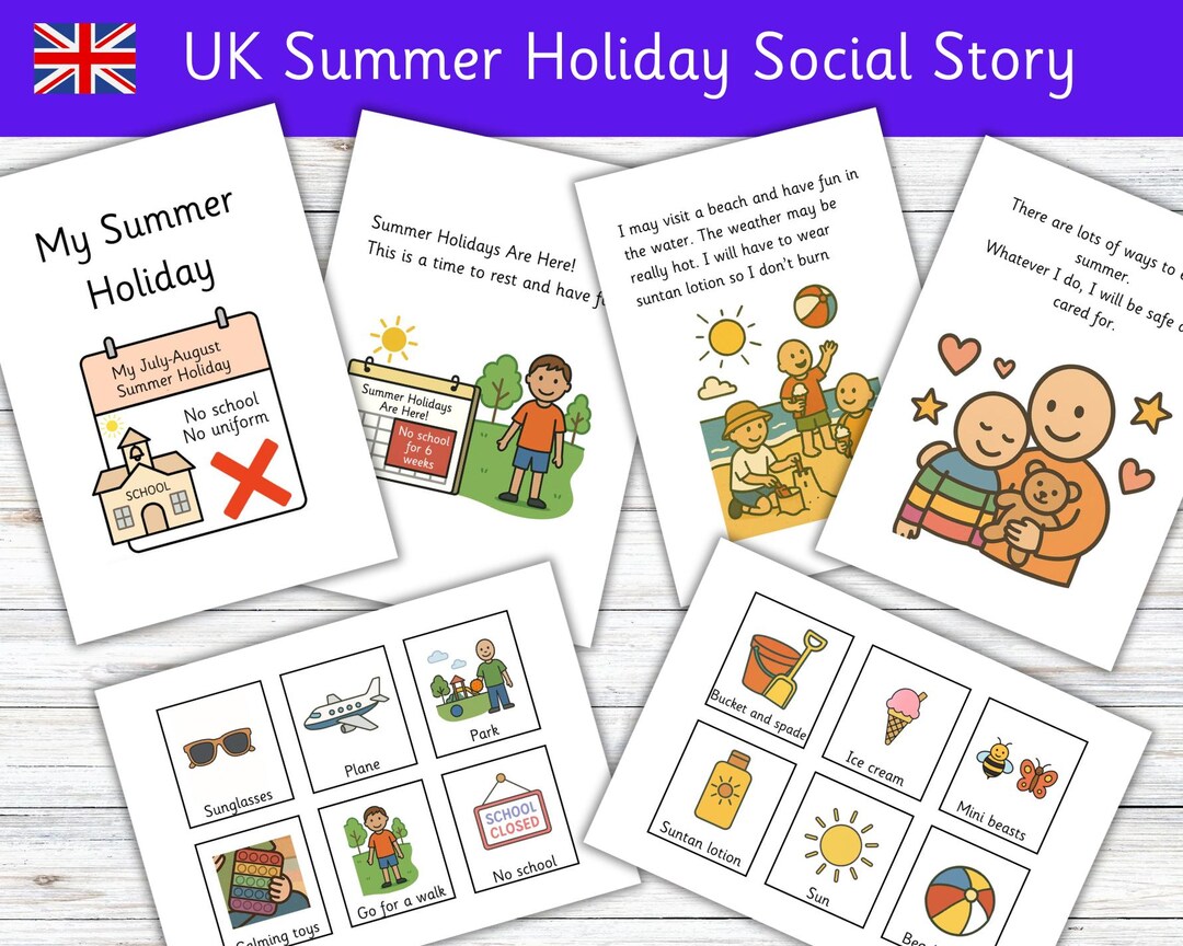 Autism Social Story 6 Week Summer Holidays, No Uniform, Routine Change ...