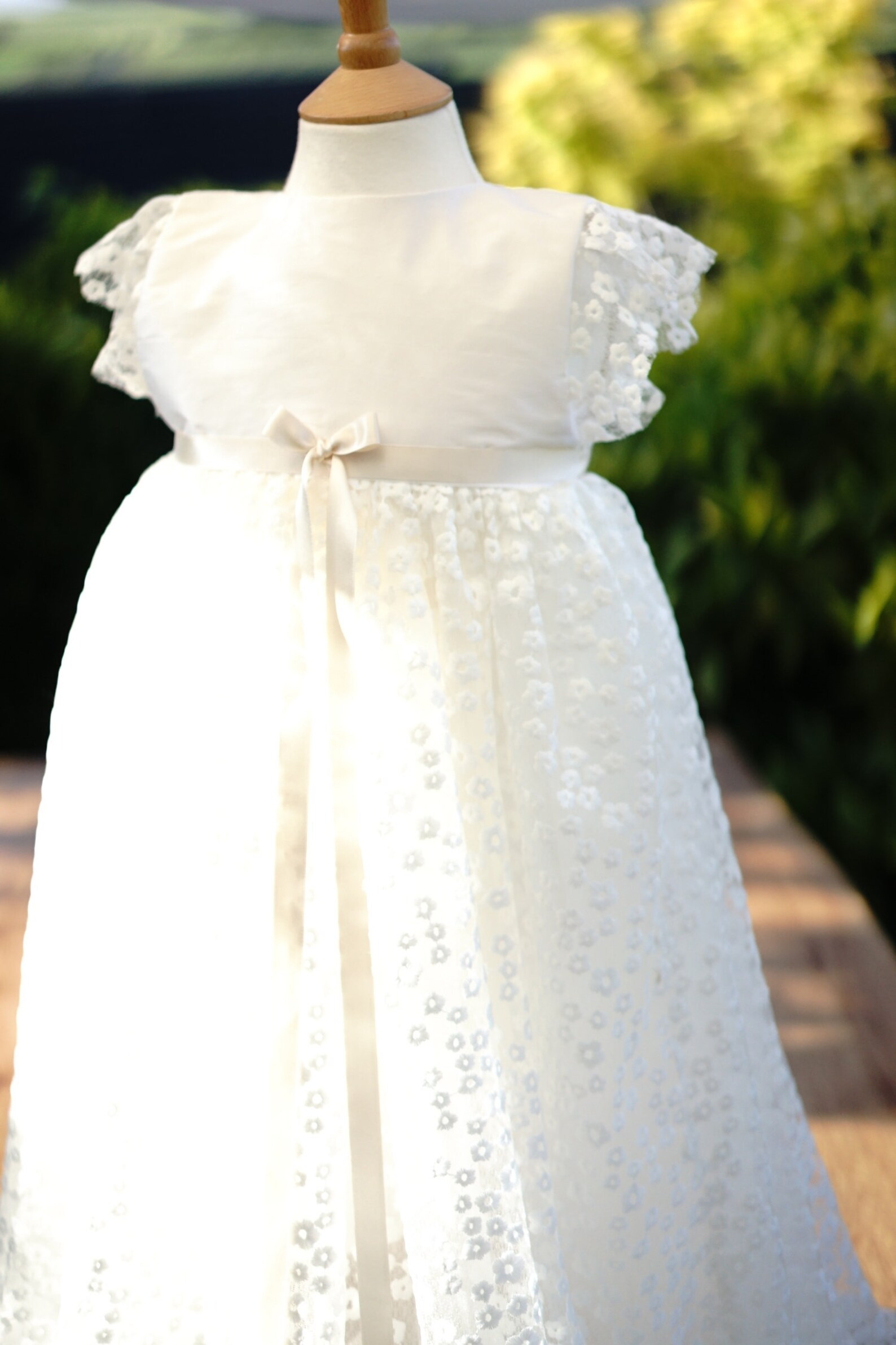 Princess Meadow Pale Ivory Christening Flower Girl Dress Gown - Etsy