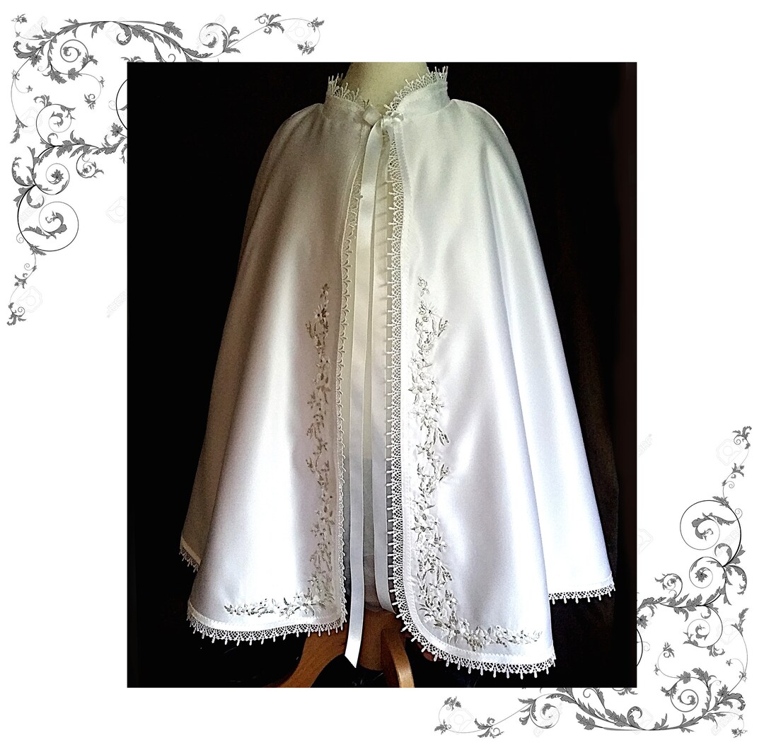 Girls Baptizm Baptism Christening Cape Gown 'princess Charlotte' in ...