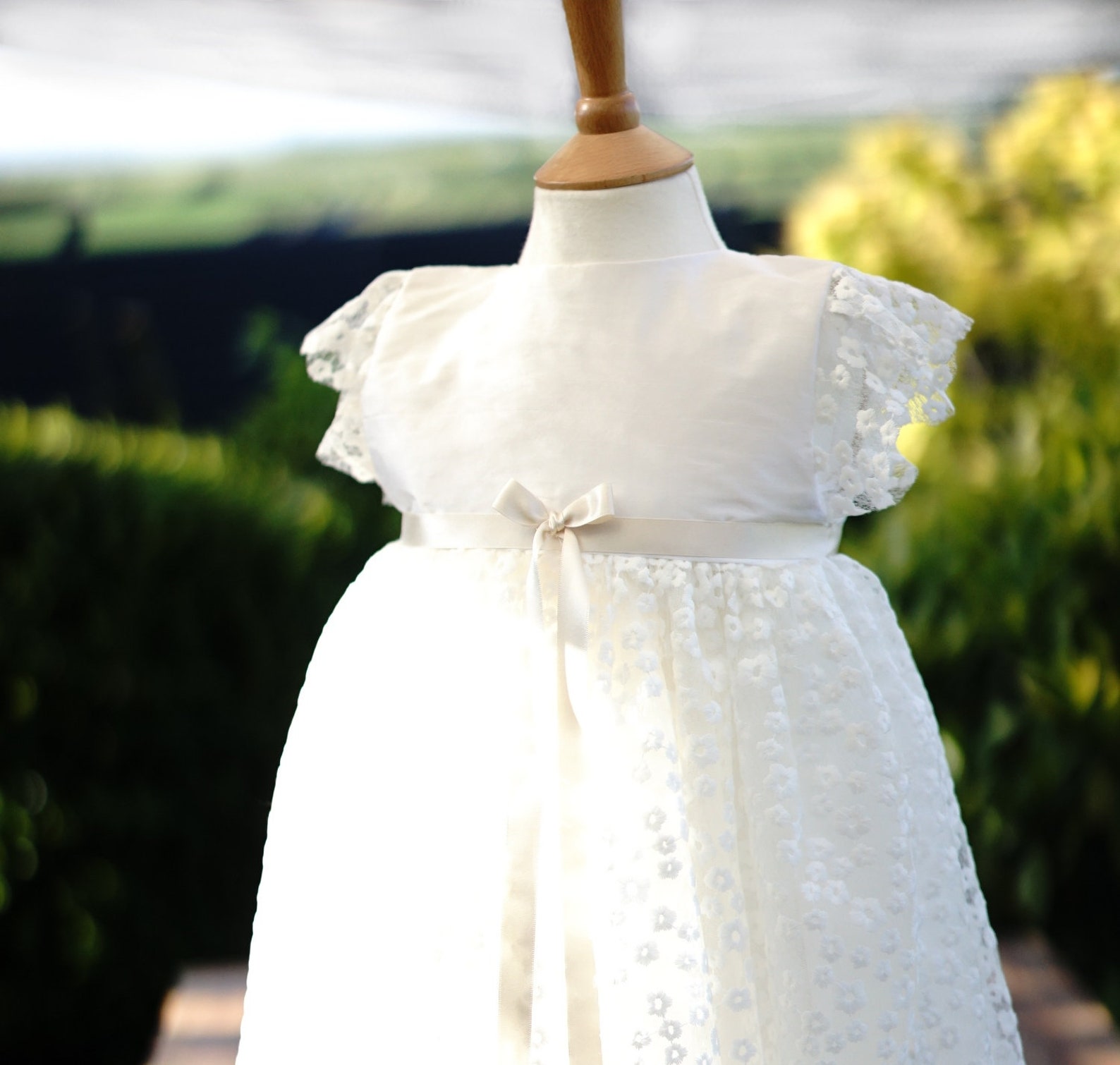 Princess Meadow Pale Ivory Christening Flower Girl Dress Gown - Etsy