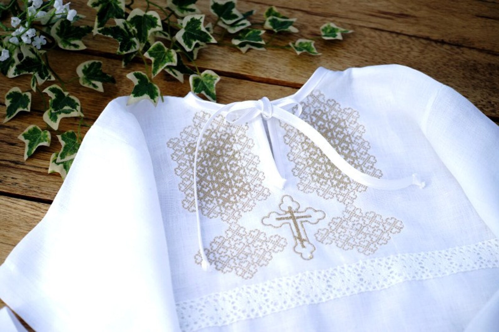 White Traditional Linen Orthodox Russian Ukrainian Belarusian - Etsy UK