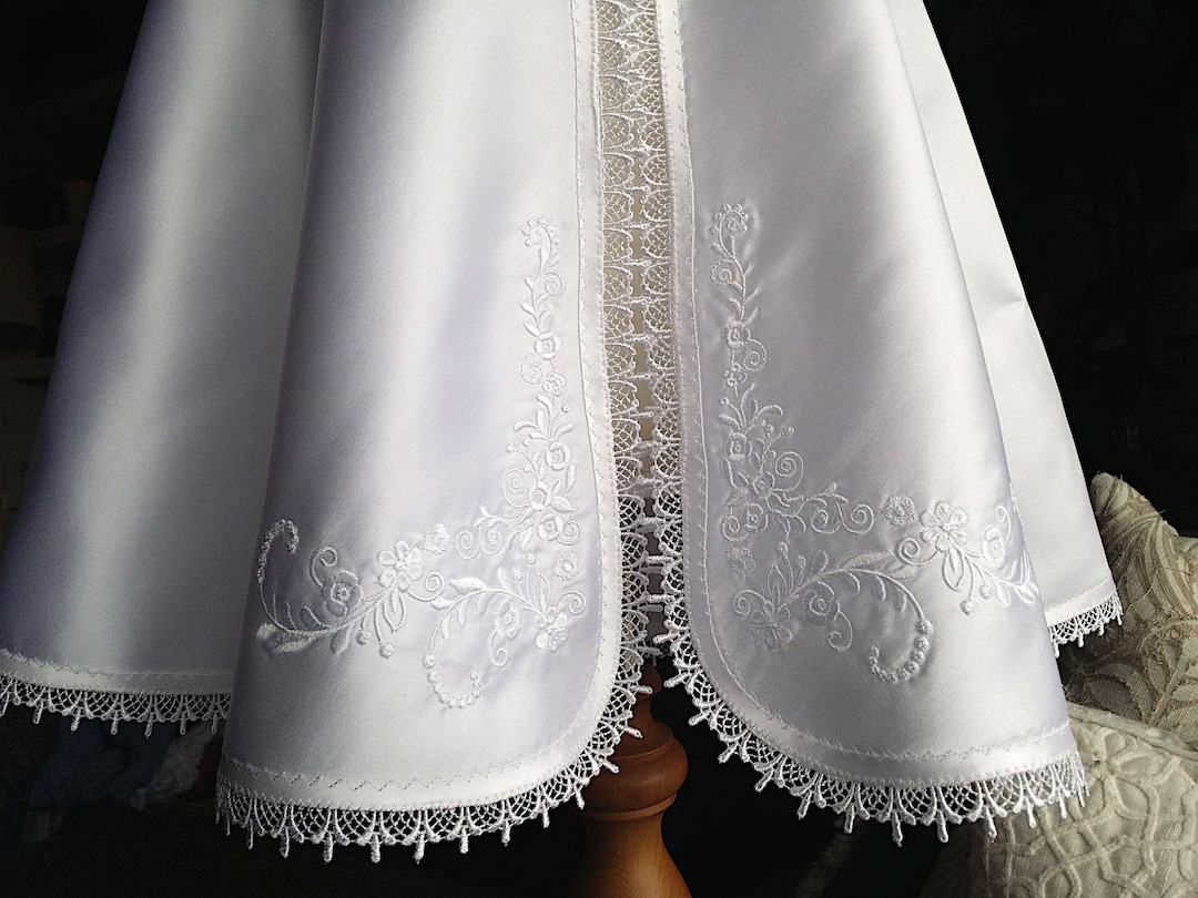 Baby Baptizm Baptism Christening Cape Gown in White or Ivory With ...