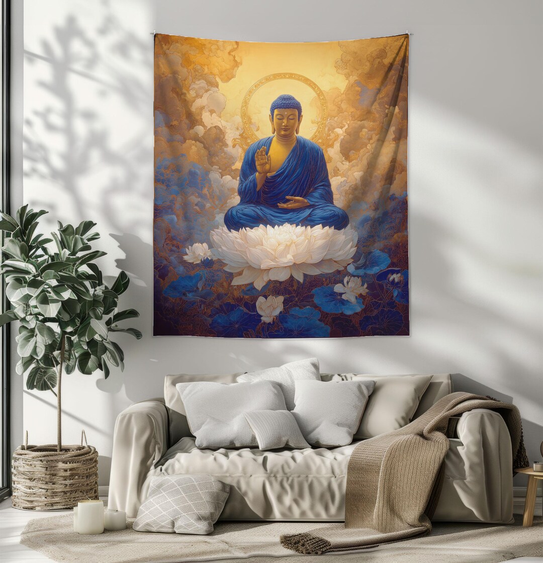 Buddha Wall Tapestry, Spiritual Wall Hanging, Meditation Room Decor ...