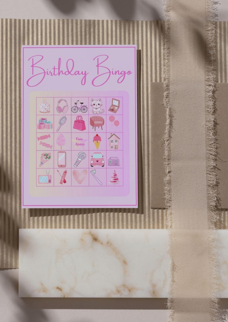 Birthday Bingo Game for Girls | Printable Party Activity | Kids ...