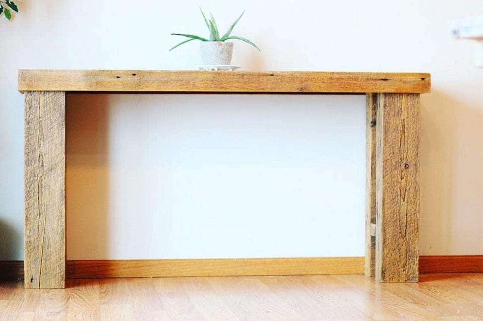 Rustic Barn Wood Sofa or Console Table Made From 1800s Reclaimed Barn ...