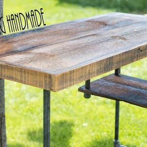 Stand up Desk Reclaimed Barn Wood Desk Stand up Desk Industrial Rustic ...