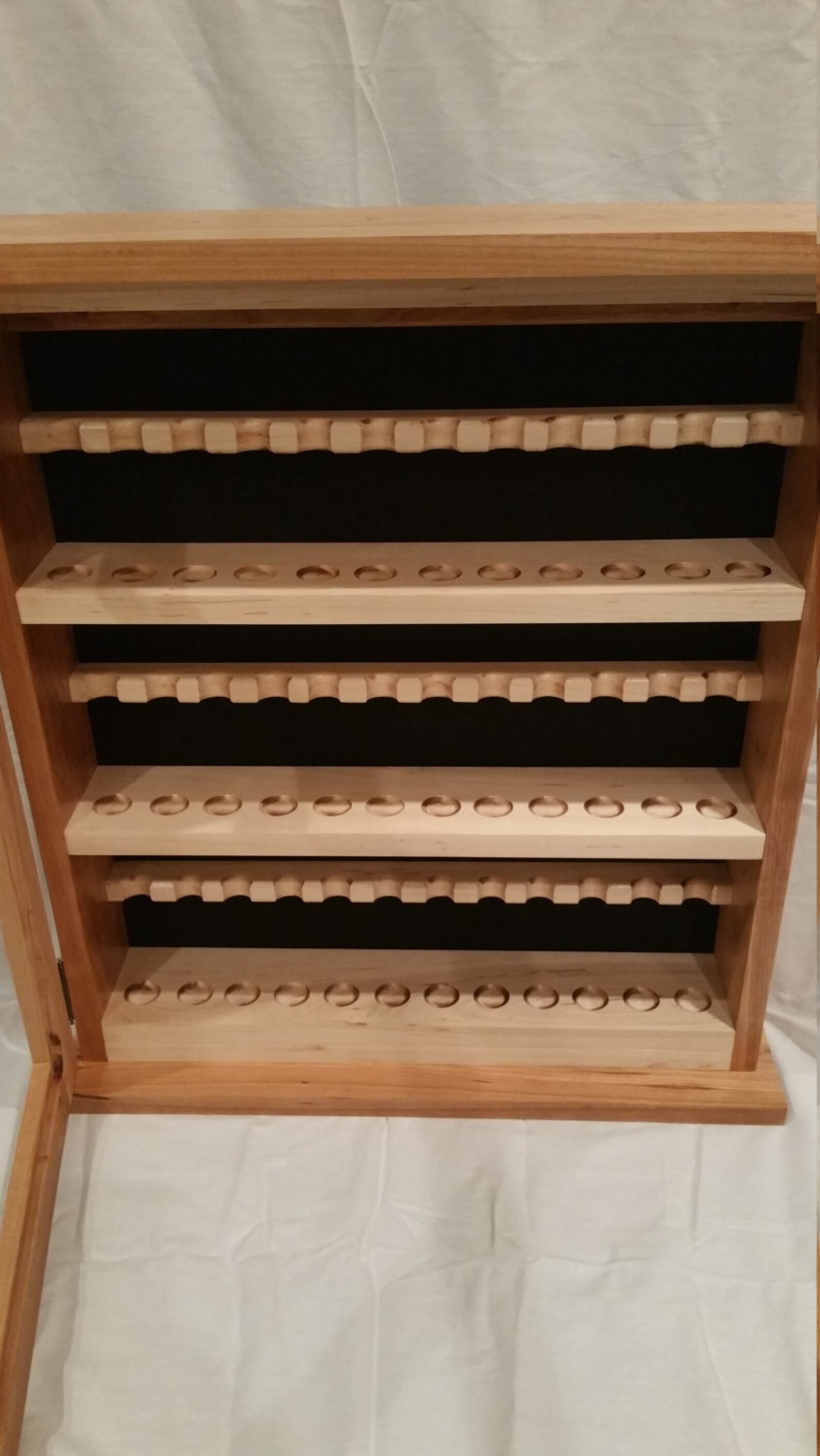 Pipe Cabinet Solid Cherry and Maple Holds 36 Pipes Tobacco - Etsy
