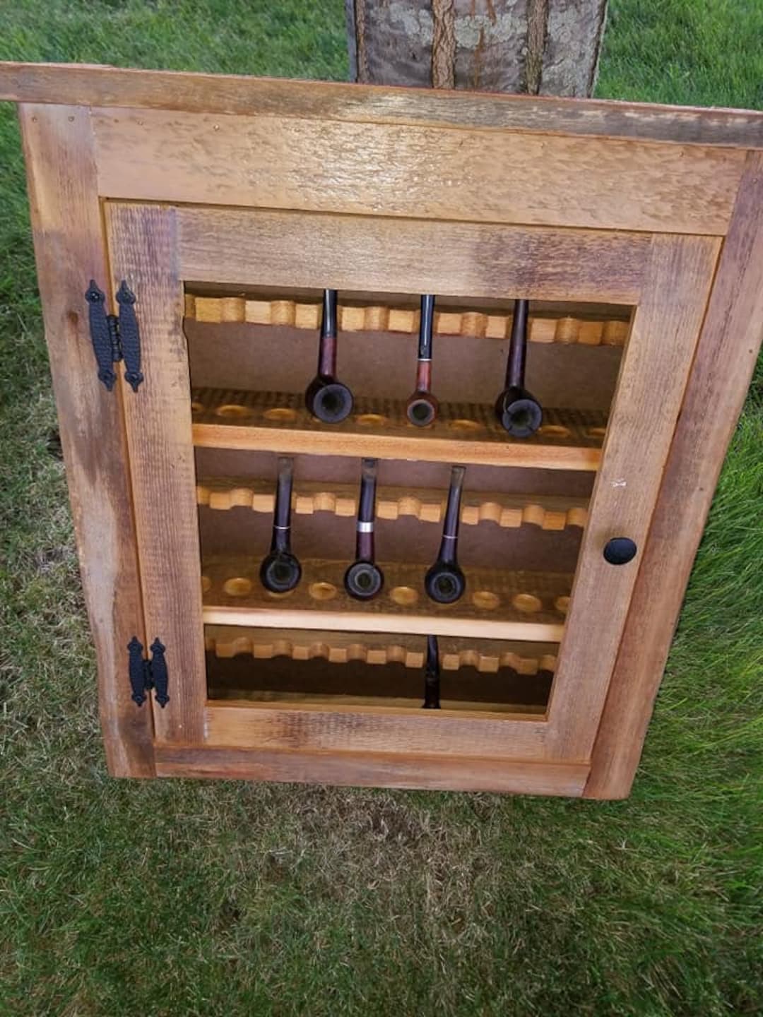 Rustic Pipe Cabinet Pipe Rack. Pipe Display Reclaimed Barn Wood 24,36 ...