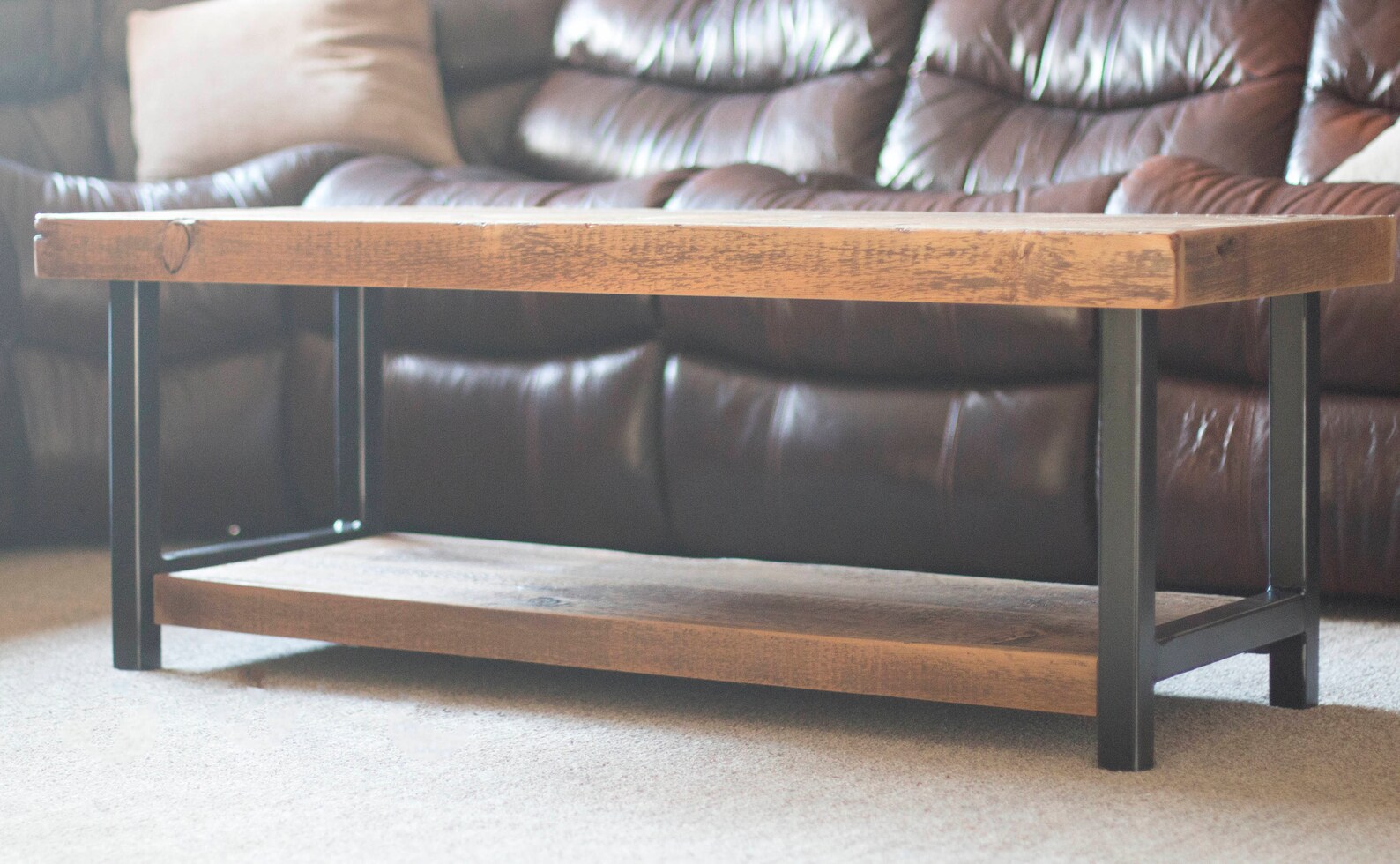 Barn Wood Coffee Table Industrial Rustic Reclaimed 1800s Barn Wood and ...