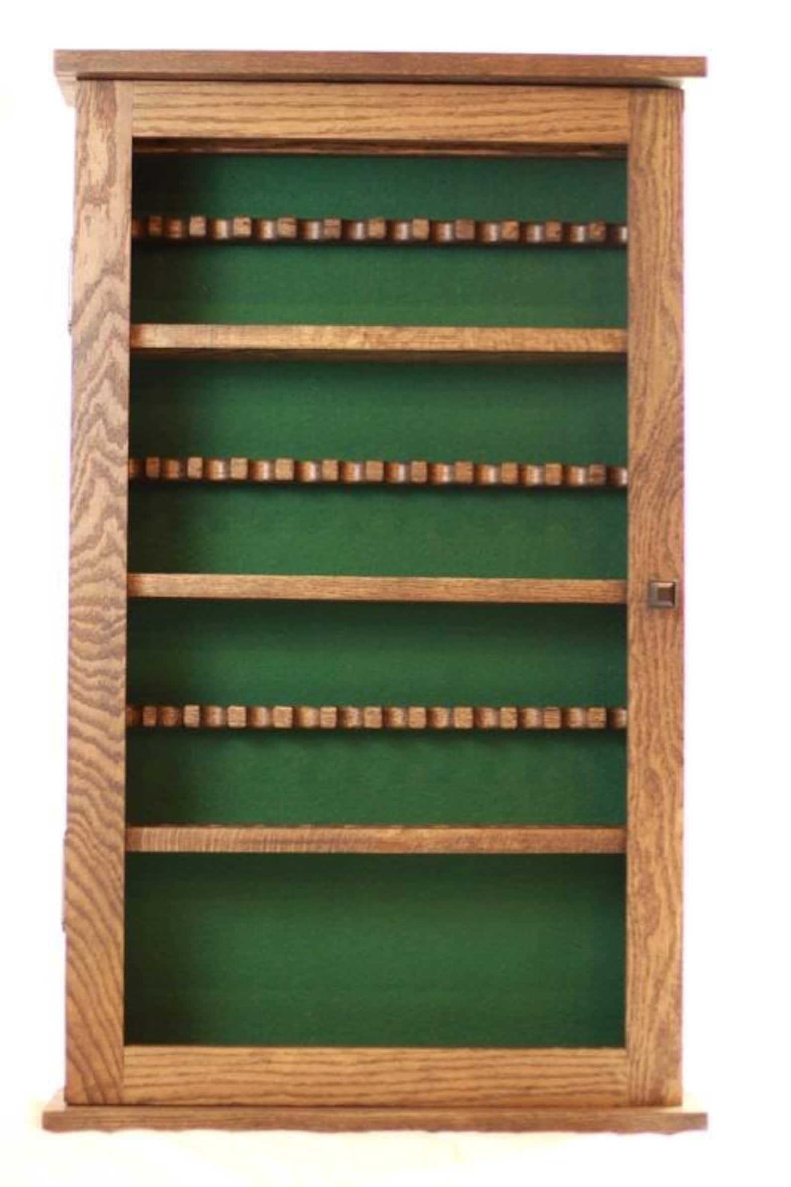 Tobacco Pipe Cabinet-rack Solid Oak 36 Pipe With Tobacco Shelf - Etsy
