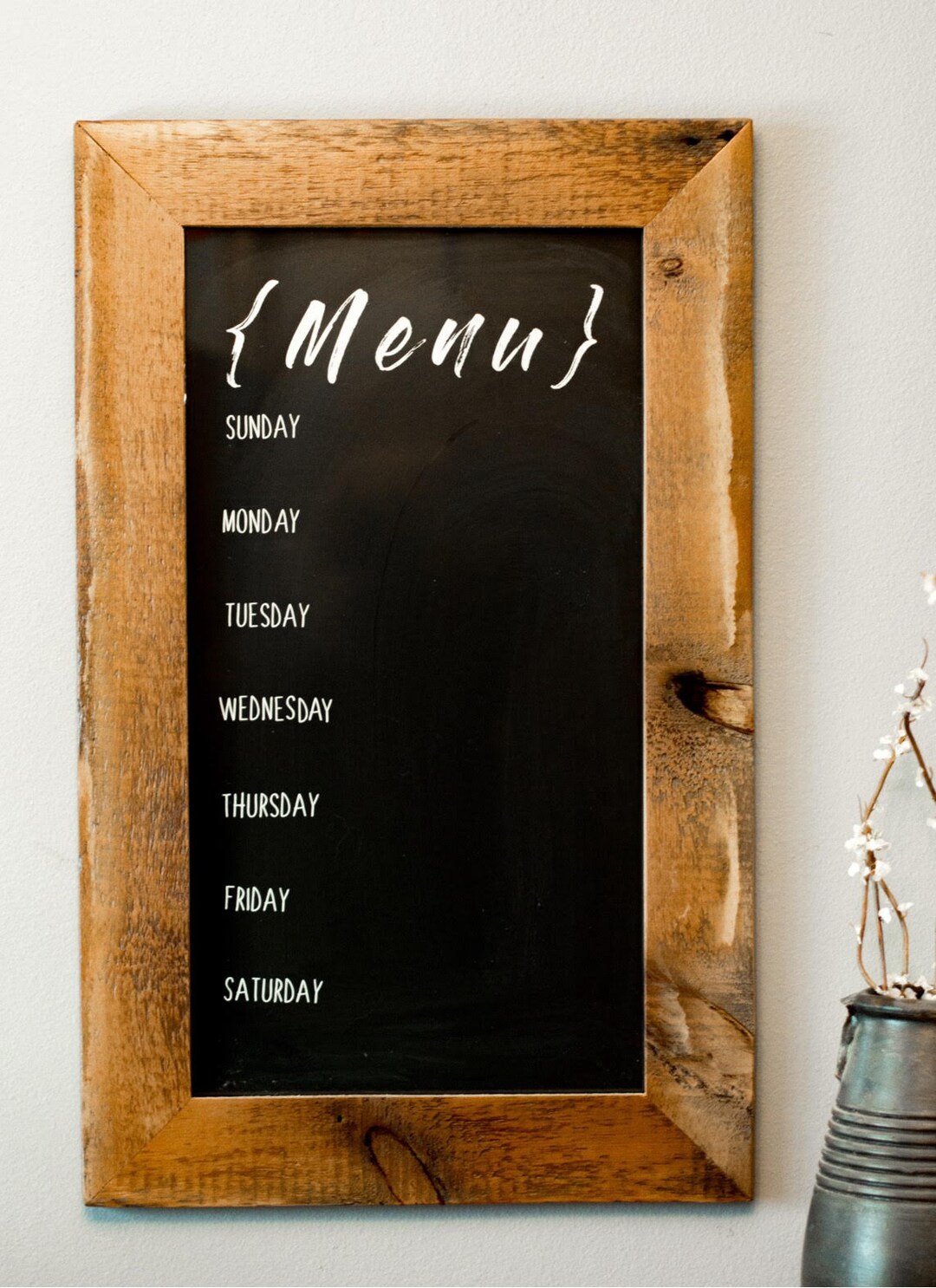 Rustic Menu Board Reclaimed Barn Wood Menu Board,chalk Board,restaurant ...