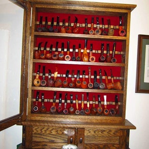 Pipe Cabinet-rack 60 Pipe Solid Oak the Dunne - Etsy