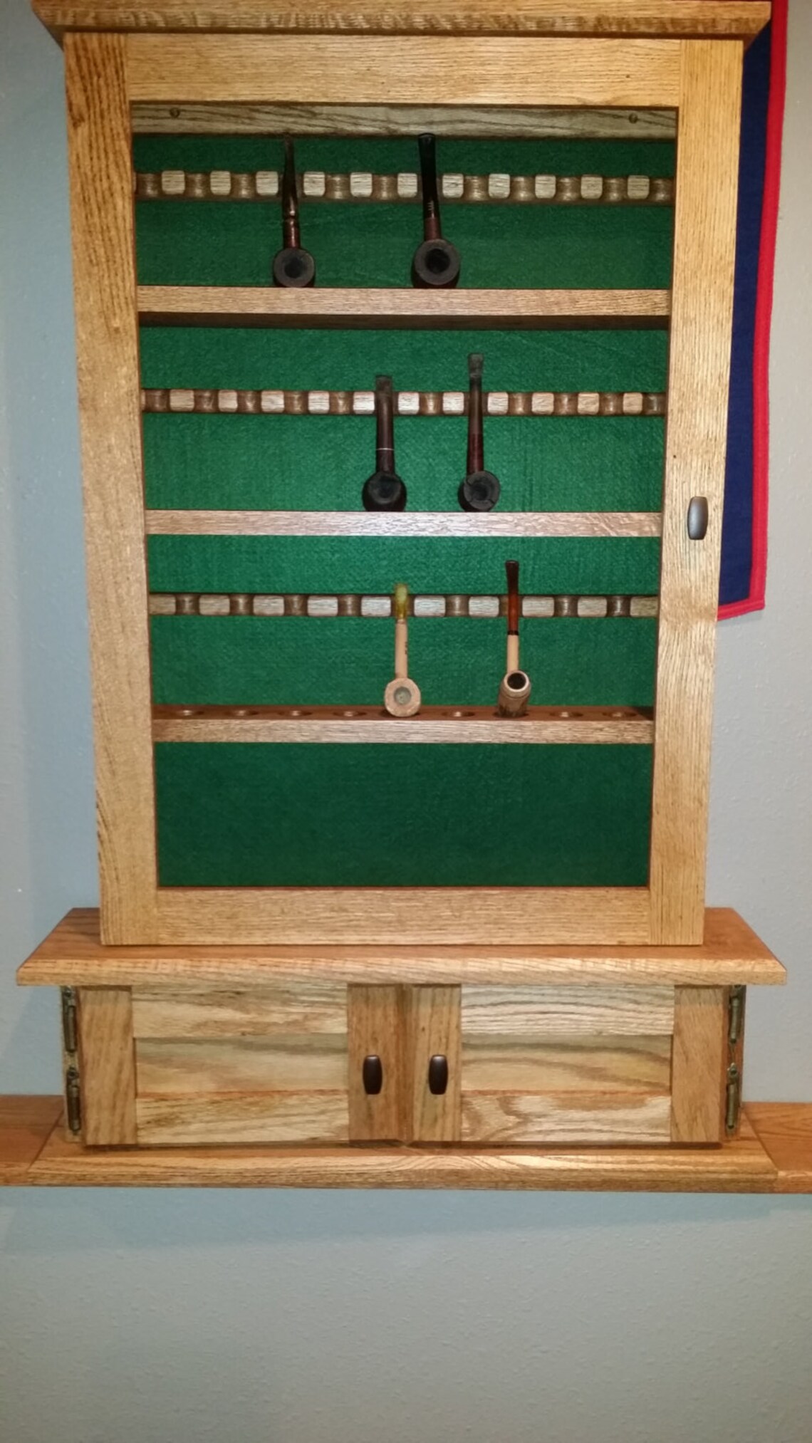Tobacco Pipe Display Cabinet Solid Oak 24 36 or 48 - Etsy