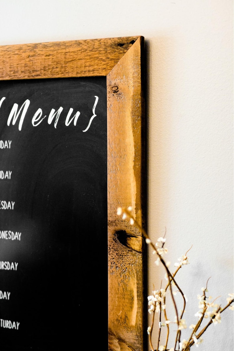 Rustic menu board reclaimed barn wood menu boardchalk | Etsy
