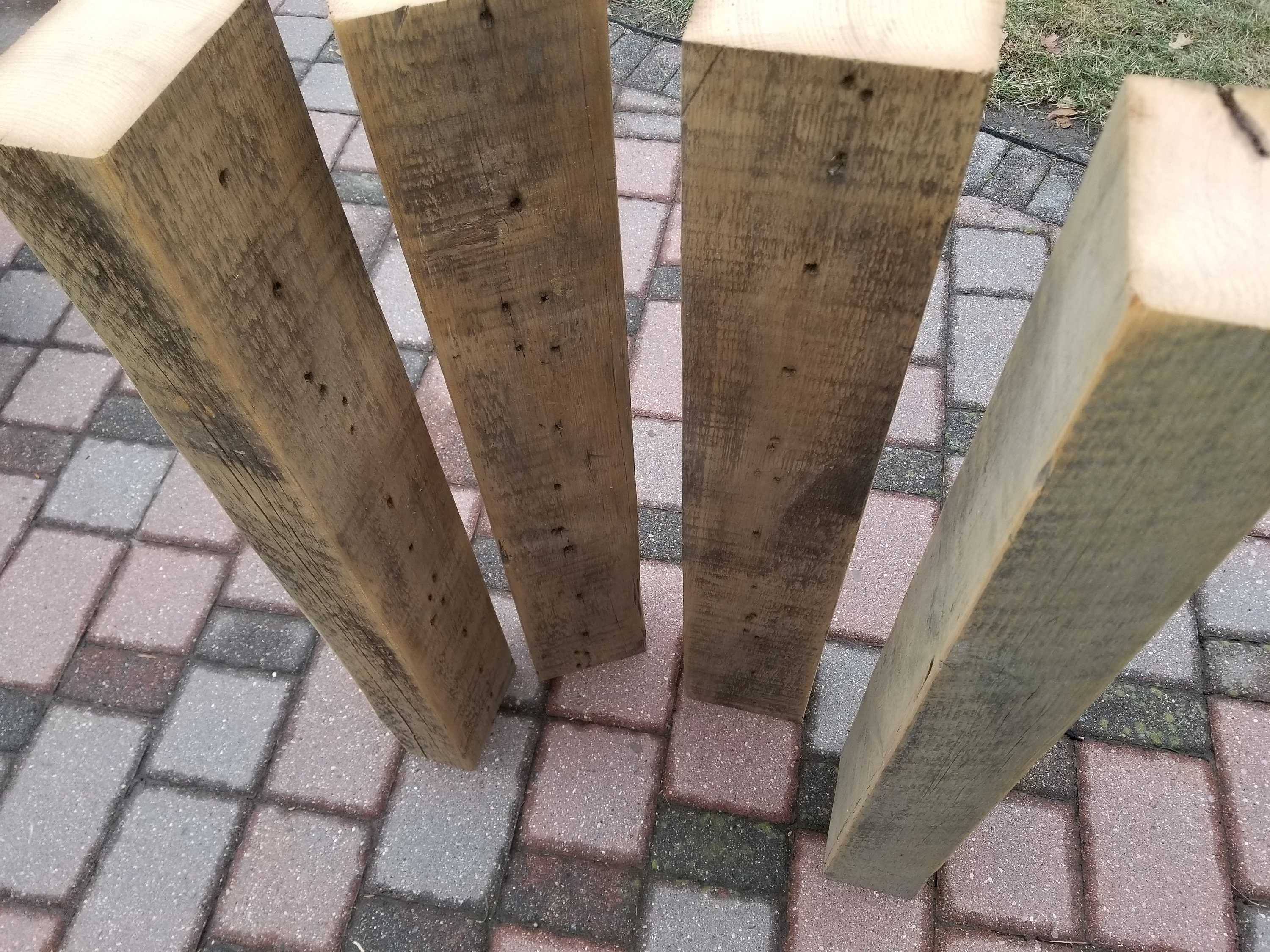 Barn Wood Rustic Table Leg Set of 4 30x 4x 6 - Etsy