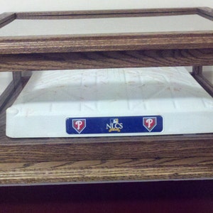 BASEBALL BASE Display Case Solid Oak Cabinet Shadow Box - Etsy